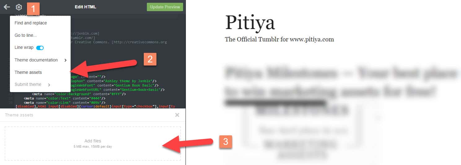 How to Host Custom CSS and JavaScript Codes on Tumblr Free | Pitiya