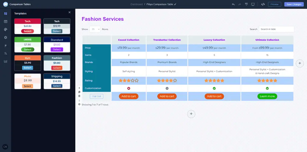 6 Best Product Comparison Table Generators for Websites in 2024