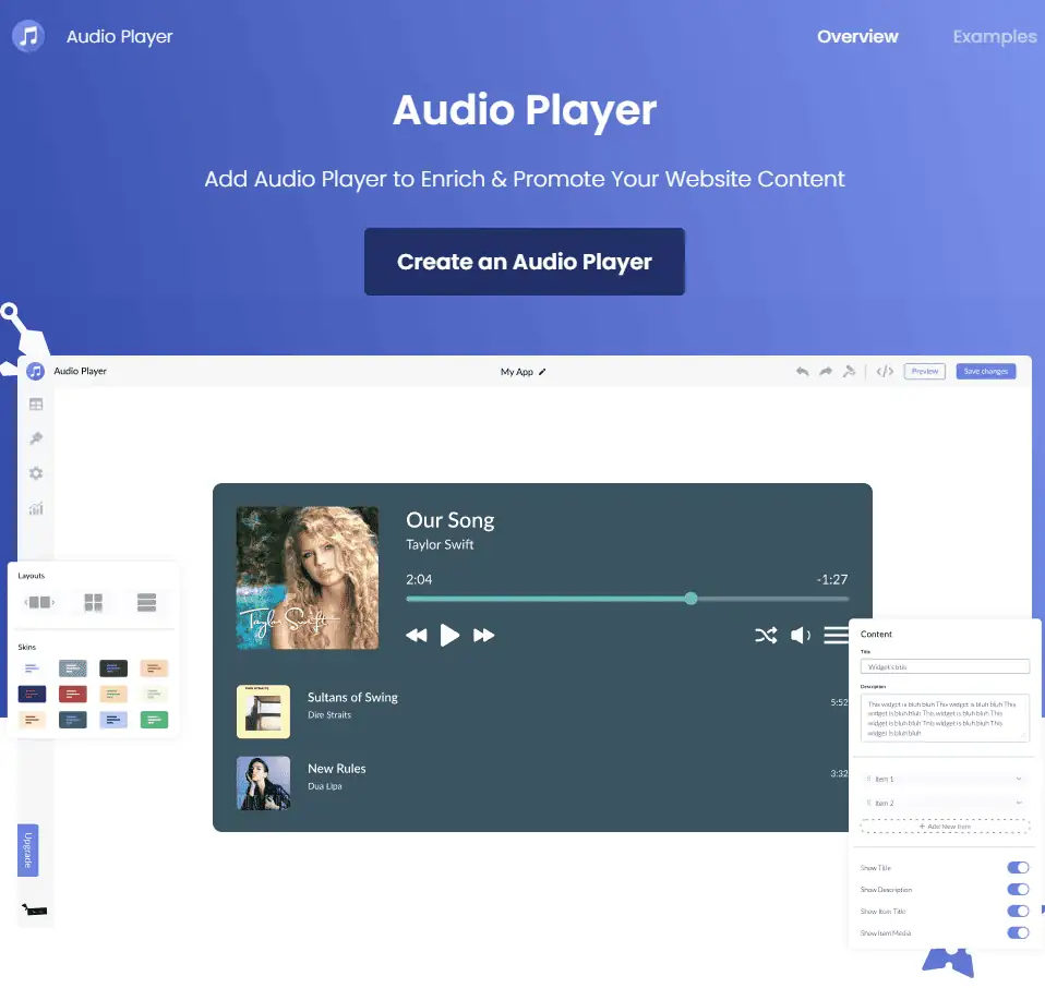 Top 20 Website Audio Player Widgets & Music Plugins in 2024